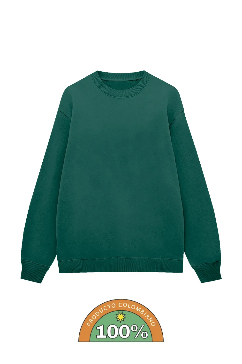 Sweater Básico Verde Pino para Serigrafía y DTF - Torzan